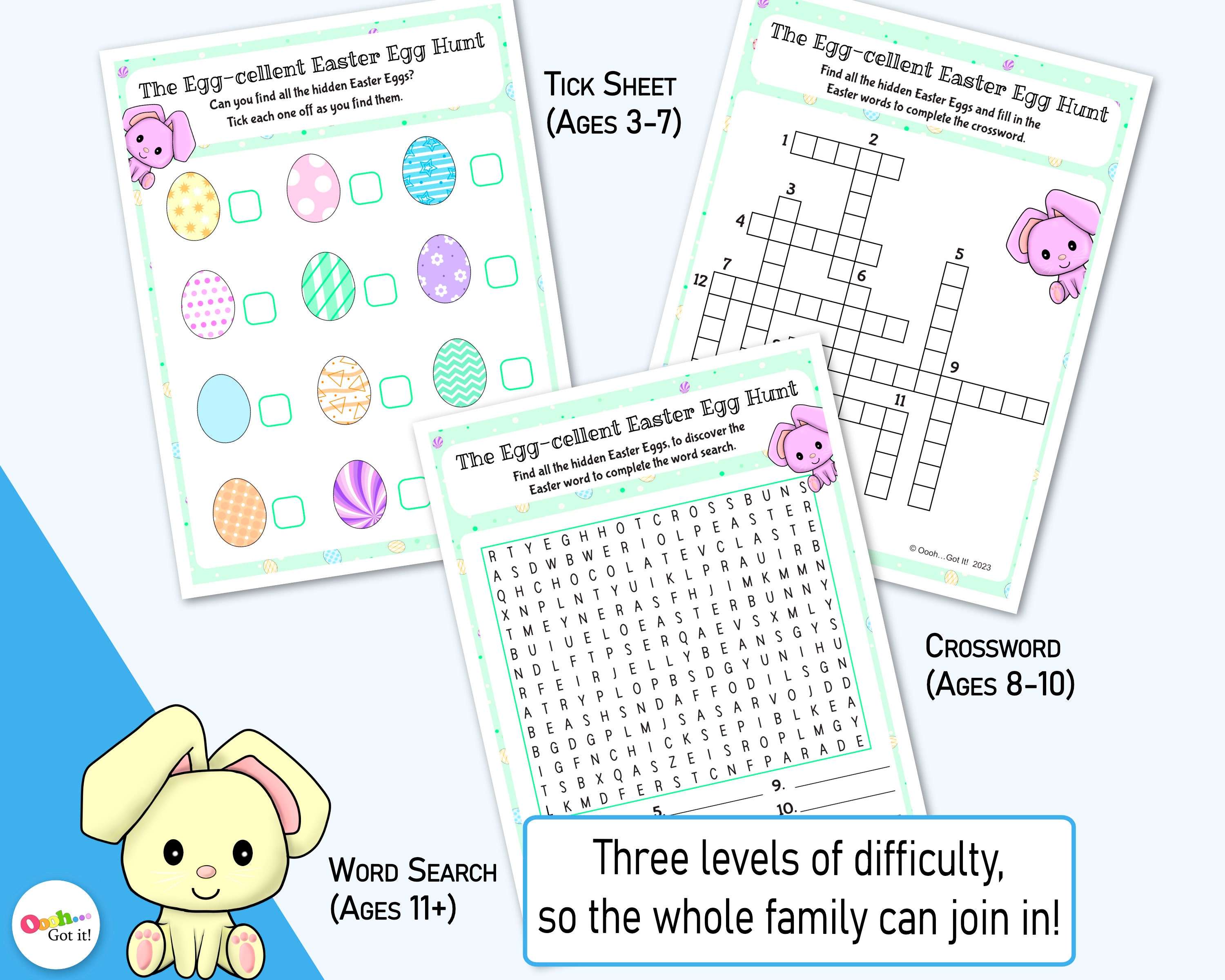 Easter Egg Scavenger Hunt, Printable Spring Picture Matching Game for ...