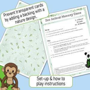 Zoo Animal Memory Card Game – A Printable Matching Game for Kids ...