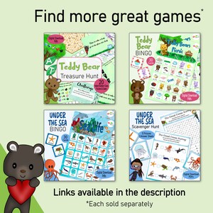 Teddy Bears Picnic Bingo, a Printable Baby Shower, or 1st Birthday ...