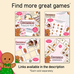 Gingerbread Bakery Bingo a Printable Christmas Baking Party - Etsy UK