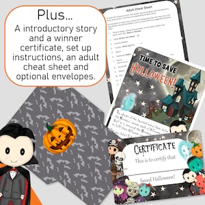 Halloween Treasure Hunt, a Printable Indoor Family Scavenger Hunt, Fun ...