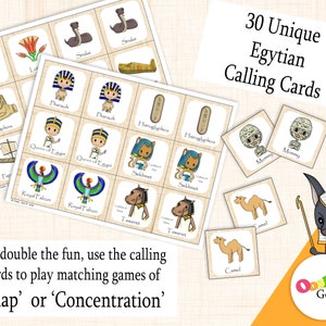 Ancient Egyptian Bingo Cards a Printable Mummy Party Game - Etsy