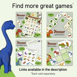 Dinosaur Memory Card Game, a Printable Jurassic Picture Matching Game ...