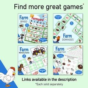 Farm Animal Scavenger Hunt, a Printable Barnyard Picture Treasure Hunt ...