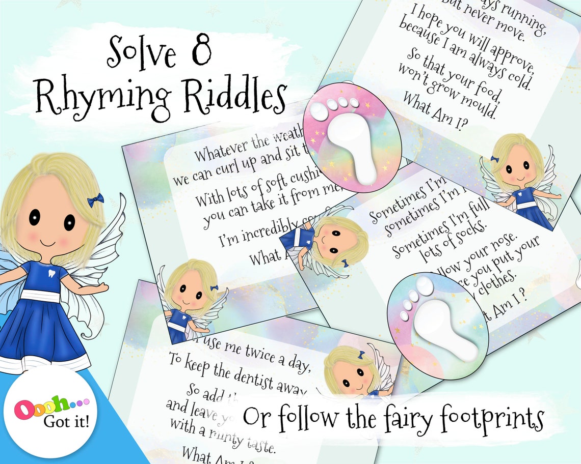 Tooth Fairy Game a Printable Indoor Treasure Hunt for Kids a - Etsy UK
