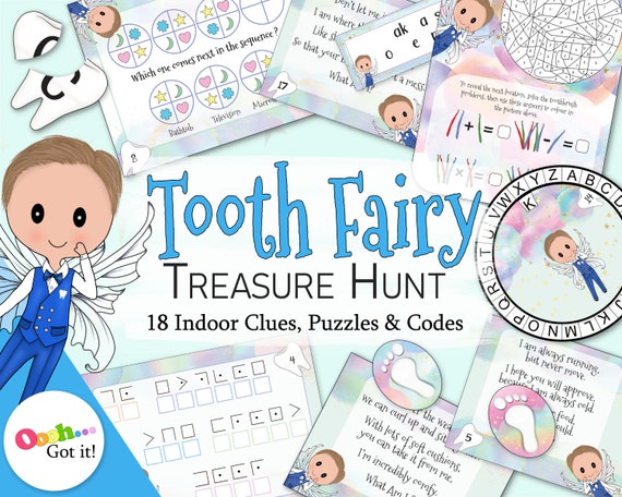 Tooth Fairy Treasure Hunt a Printable Indoor Lost Baby Teeth - Etsy