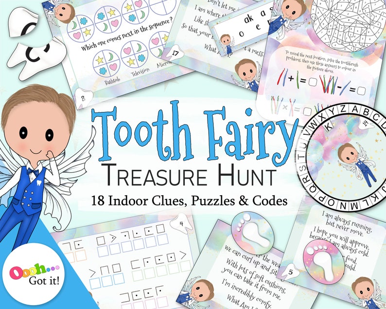 Tooth Fairy Treasure Hunt a Printable Indoor Lost Baby Teeth - Etsy UK