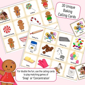 Gingerbread Bakery Bingo a Printable Christmas Baking Party - Etsy