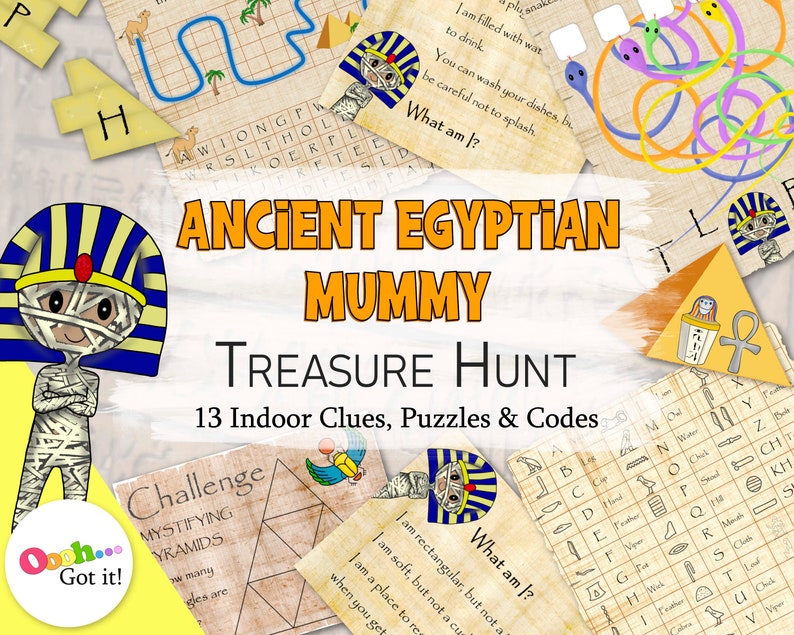 Ancient Egyptian Mummy Treasure Hunt a Indoor Printable - Etsy