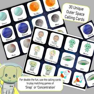 Space Bingo Cards a Printable Alien Party Game or Kids Solar - Etsy UK