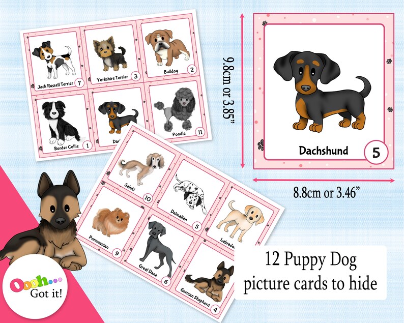 Dog Scavenger Hunt a Printable Puppy Picture Matching Game - Etsy UK