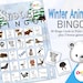Winter Animals Bingo a Printable Snowy Day Frosty Kids - Etsy