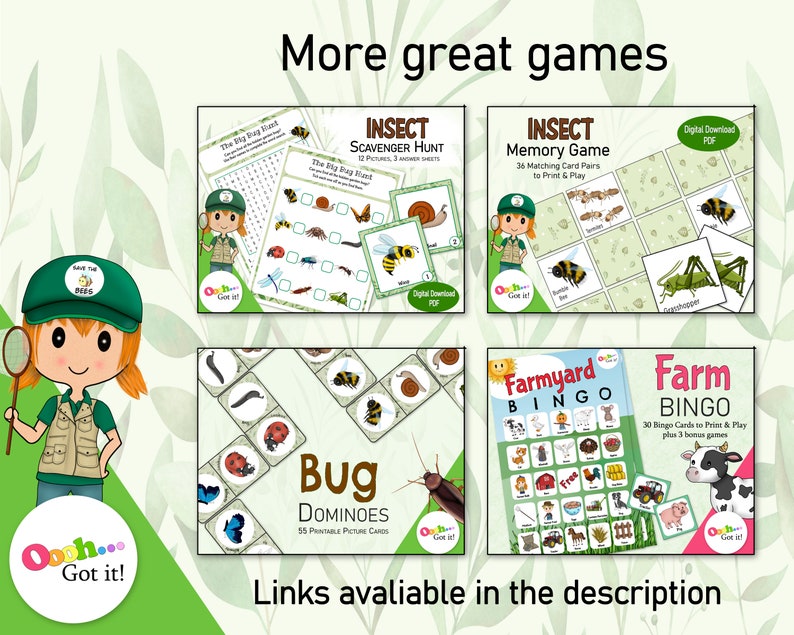 Bug Bingo a Printable Creepy Crawler Party Game a Insect - Etsy UK