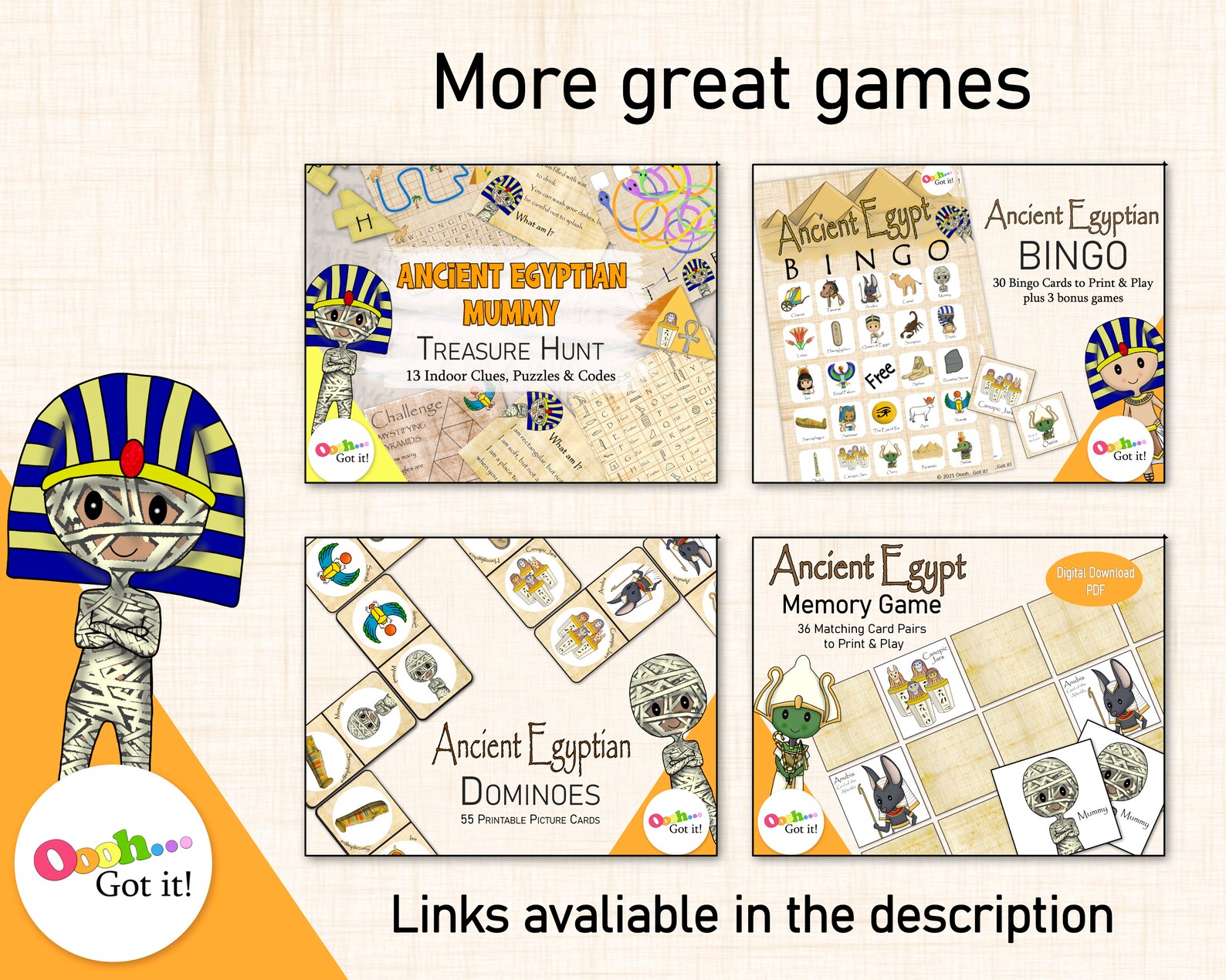 Ancient Egypt Picture Scavenger Hunt a Printable Egyptian - Etsy UK