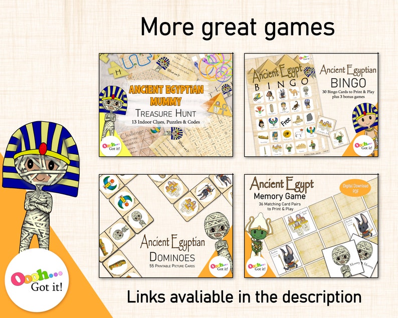 Ancient Egypt Picture Scavenger Hunt a Printable Egyptian - Etsy UK