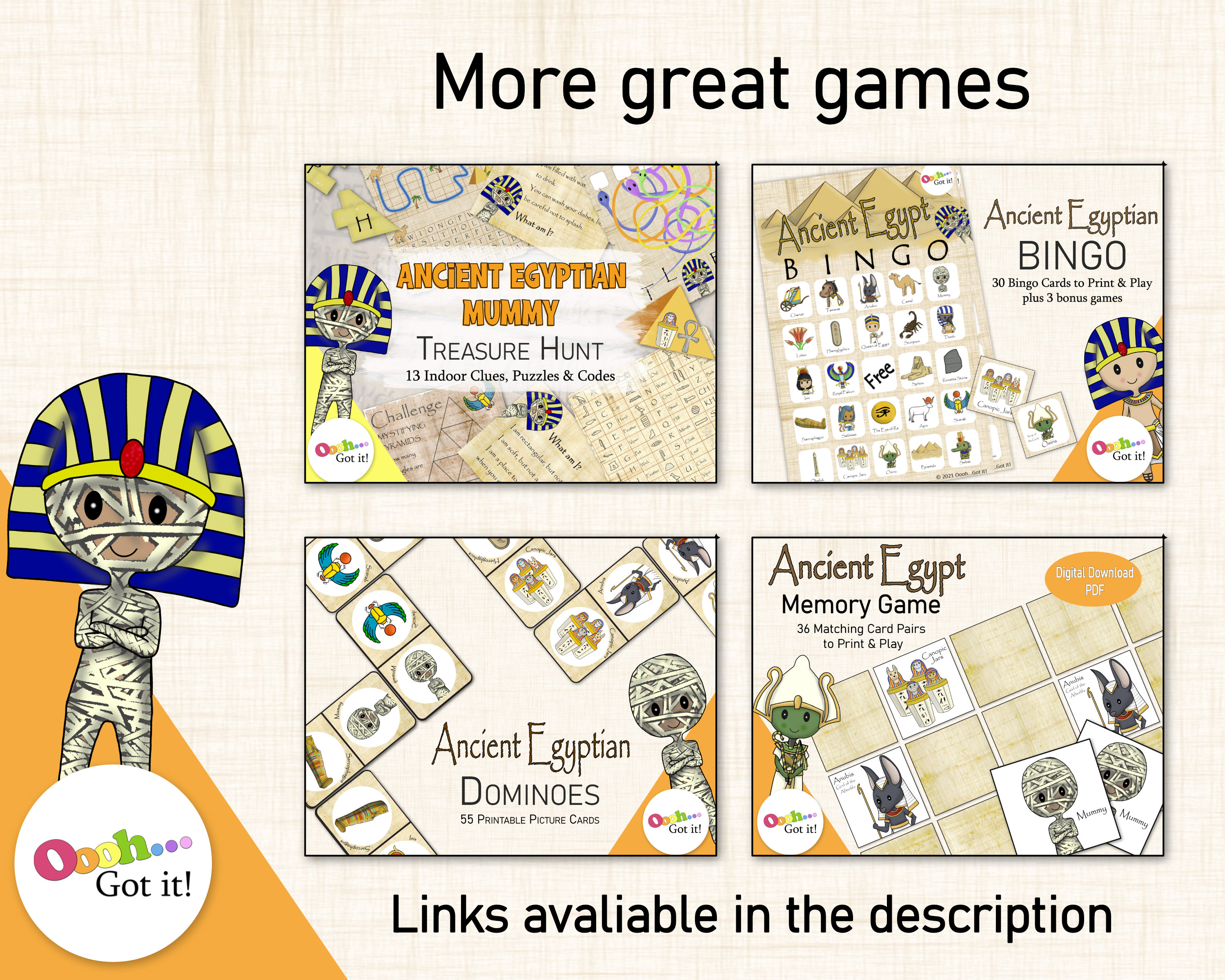 Ancient Egypt Picture Scavenger Hunt a Printable Egyptian - Etsy UK