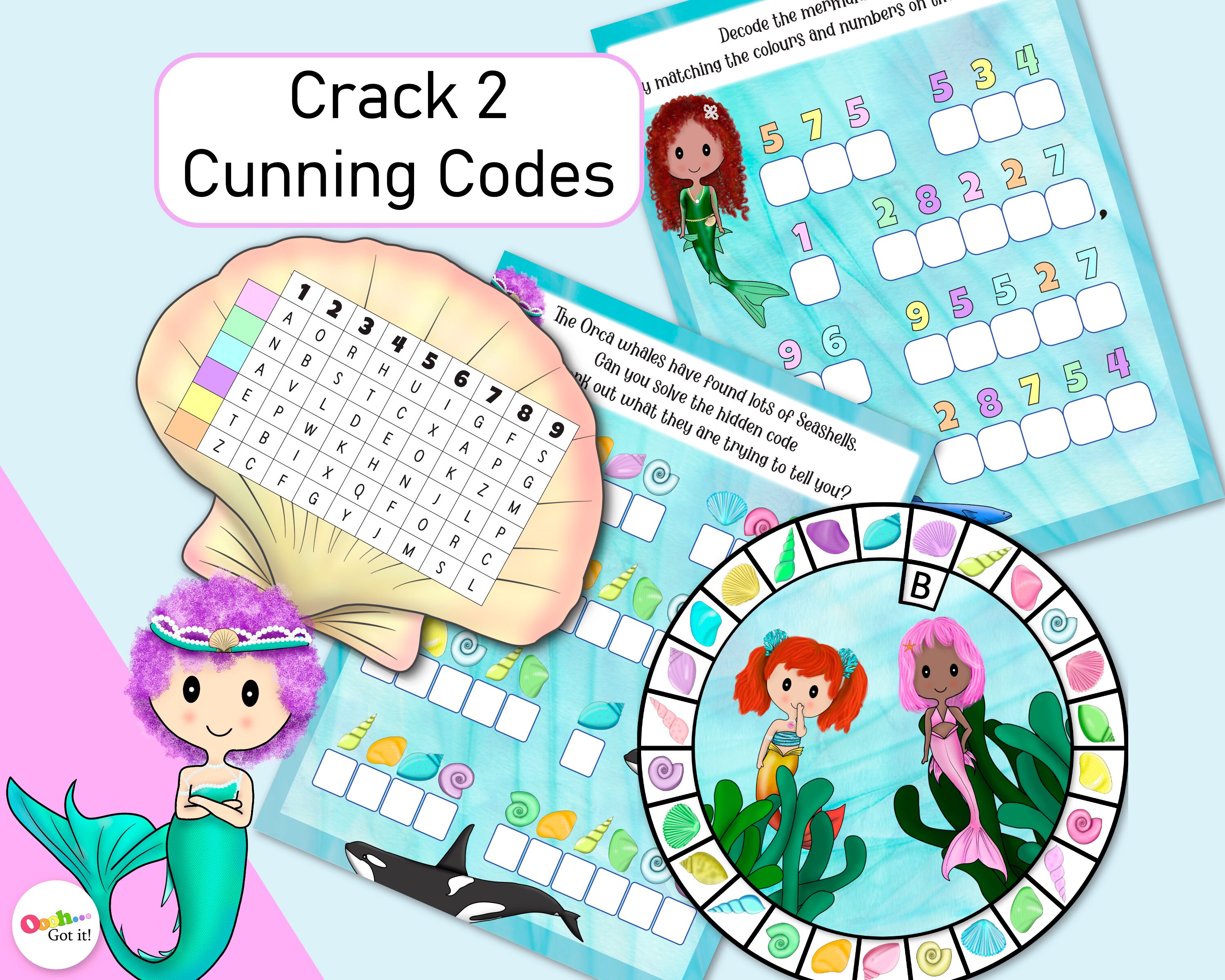 Mermaid Treasure Hunt. A Indoor Printable Kids Scavenger Hunt, Escape ...