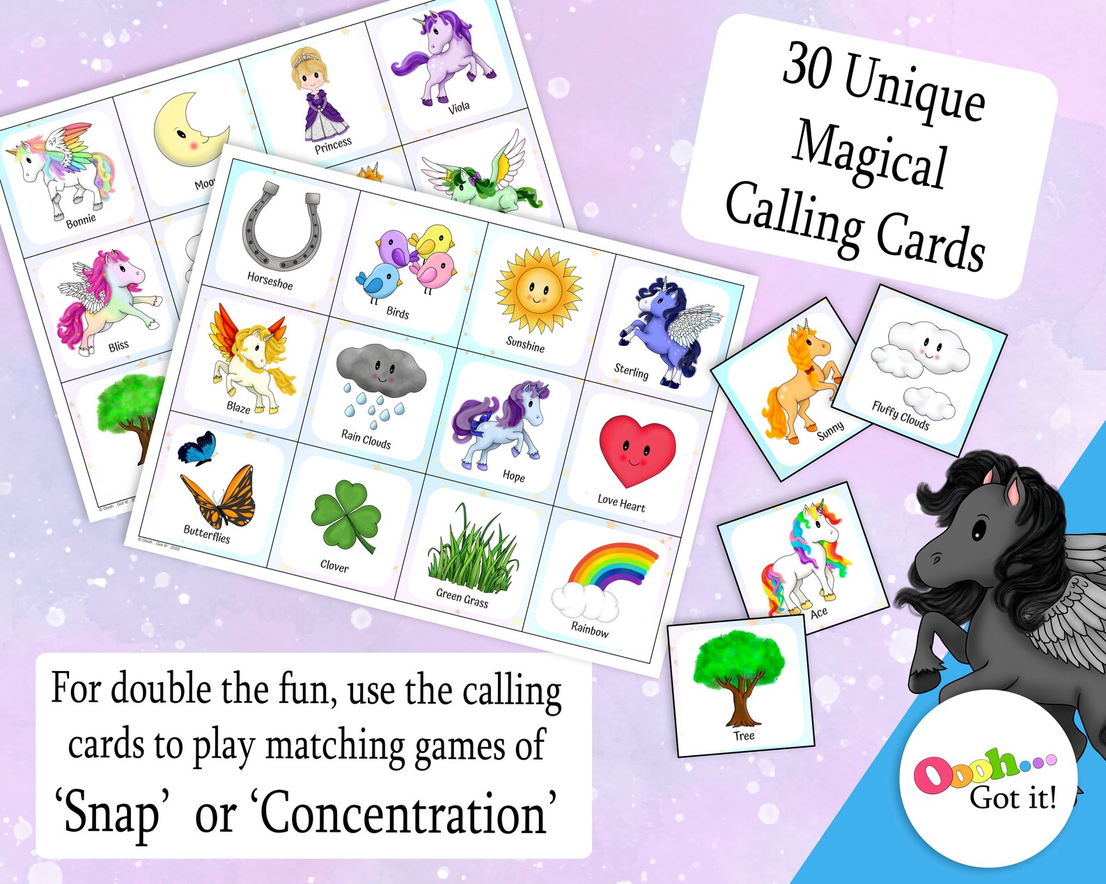 Unicorn Bingo a Cute Printable Kawaii Unicorn Party Game 30 - Etsy UK
