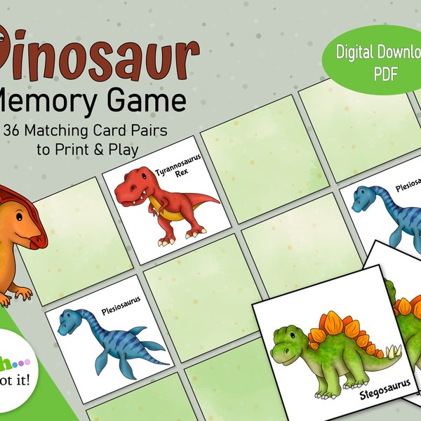 Dinosaur Party Game - Etsy