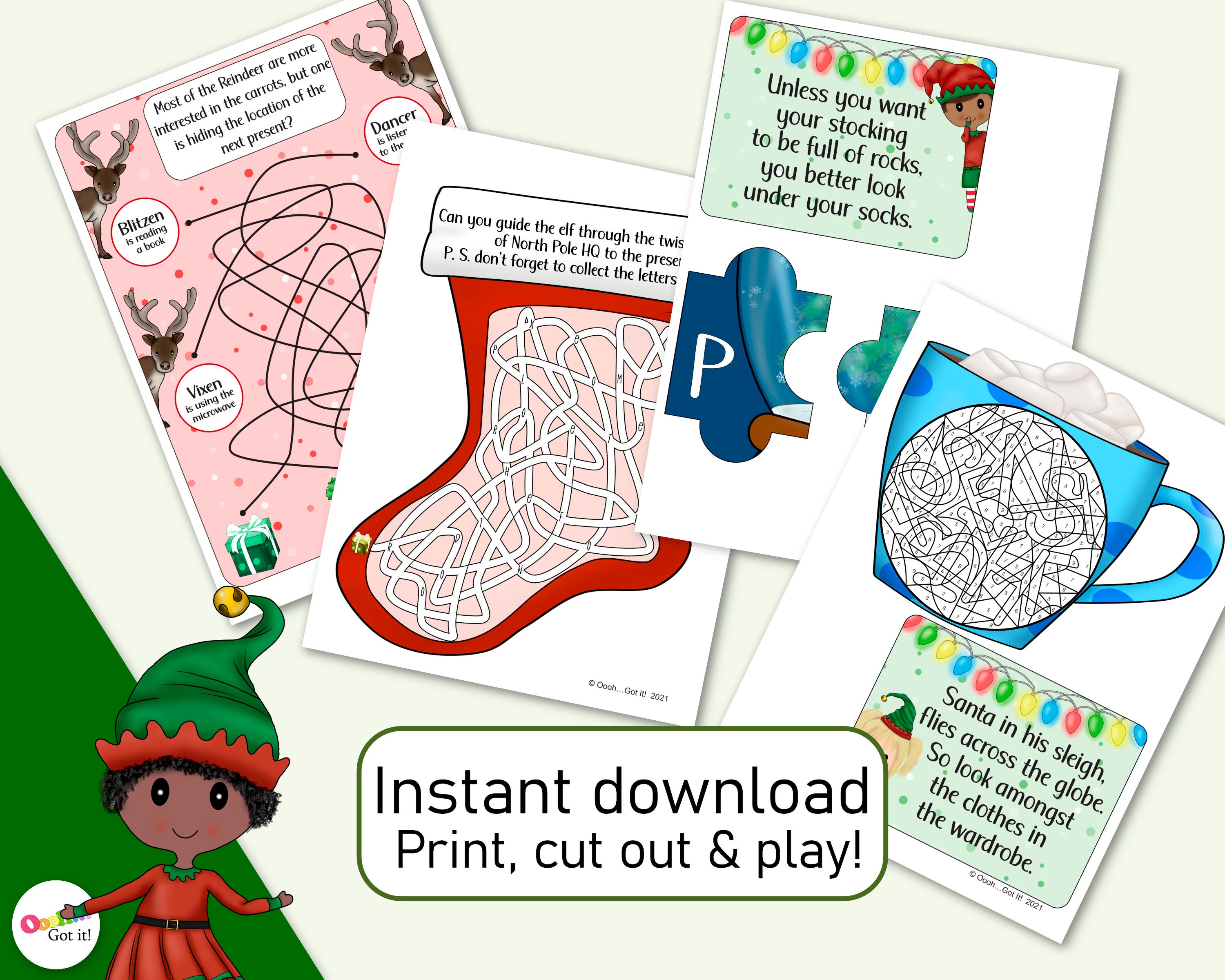 Christmas Treasure Hunt, Printable Indoor Scavenger Hunt, a Family ...