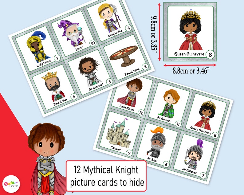 King Arthur Scavenger Hunt, a Printable Medieval Knight Picture ...