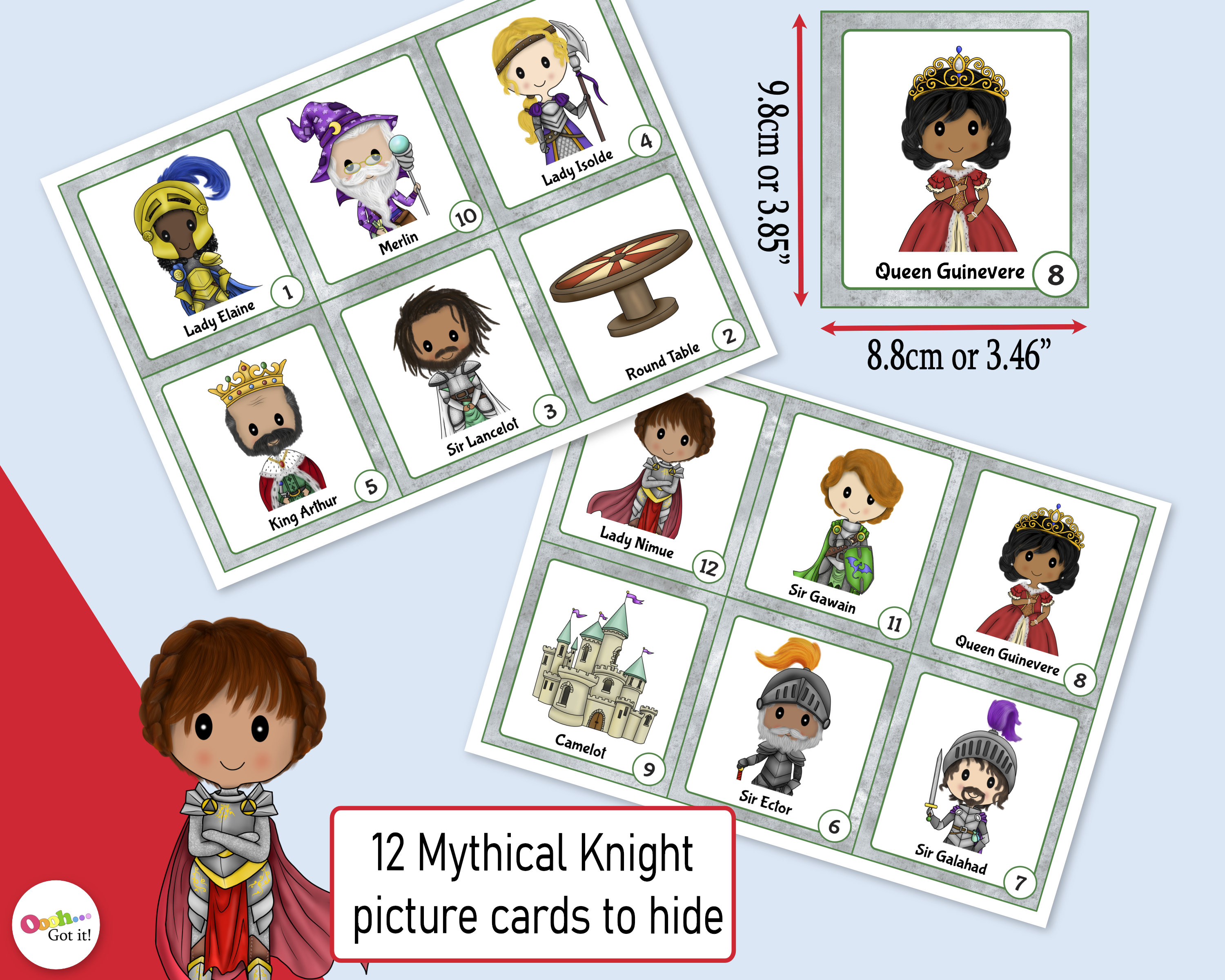 King Arthur Scavenger Hunt, a Printable Medieval Knight Picture ...