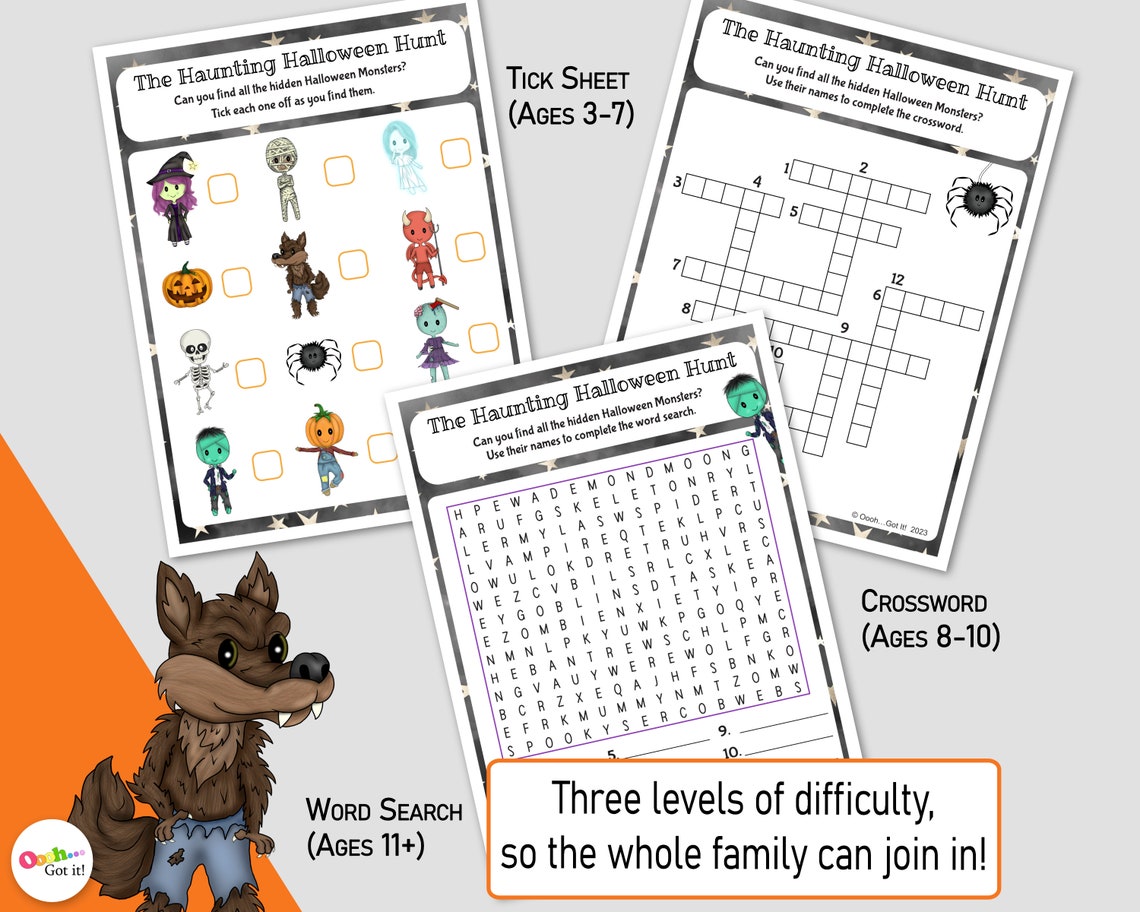 Halloween Scavenger Hunt a Printable Spooky Picture Matching - Etsy UK