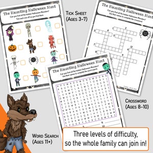 Halloween Scavenger Hunt, a Printable Spooky Picture Matching Family ...