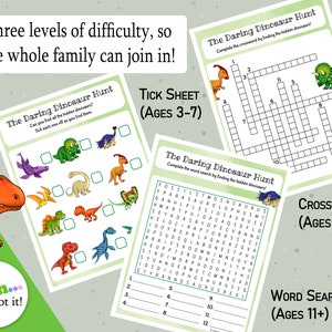 Dinosaur Picture Scavenger Hunt a Printable Jurassic Picture - Etsy