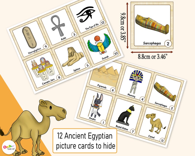 Ancient Egypt Picture Scavenger Hunt, a Printable Egyptian Family Game ...