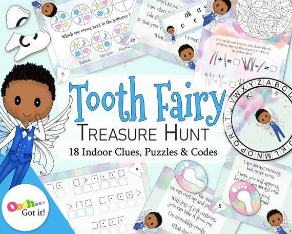 Tooth Fairy Treasure Hunt for kids printable scavenger hunt | Etsy
