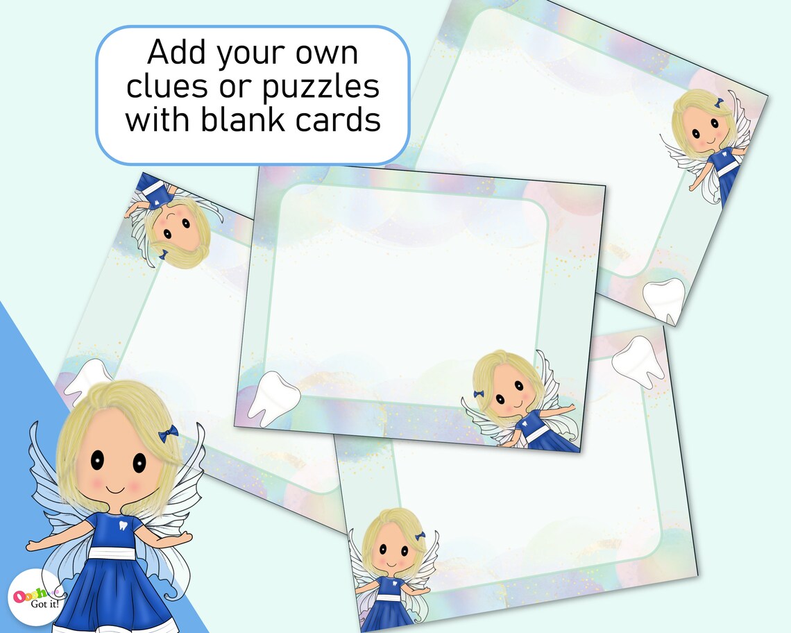 Tooth Fairy Game, a Printable Indoor Treasure Hunt for Kids, a Girls ...