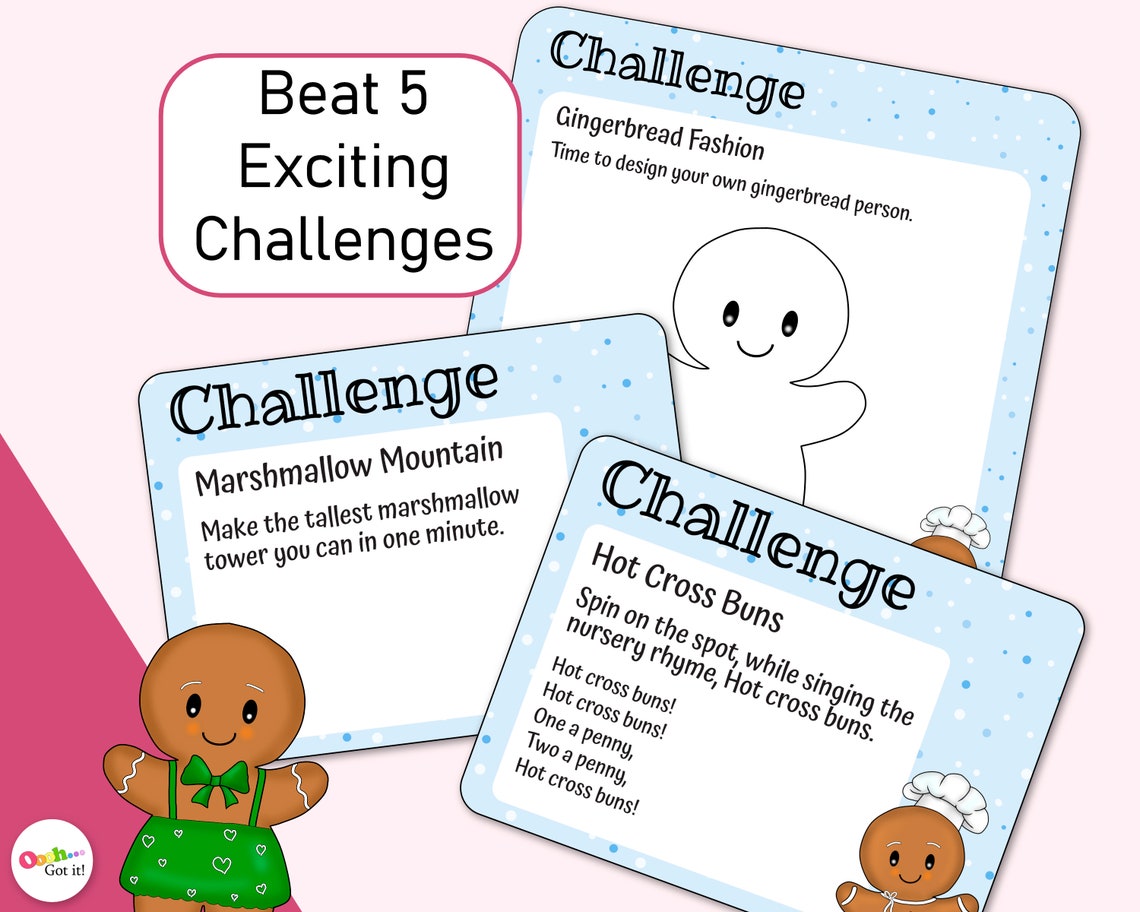 Gingerbread Man Treasure Hunt, a Cute Printable Kids Festive Baking ...