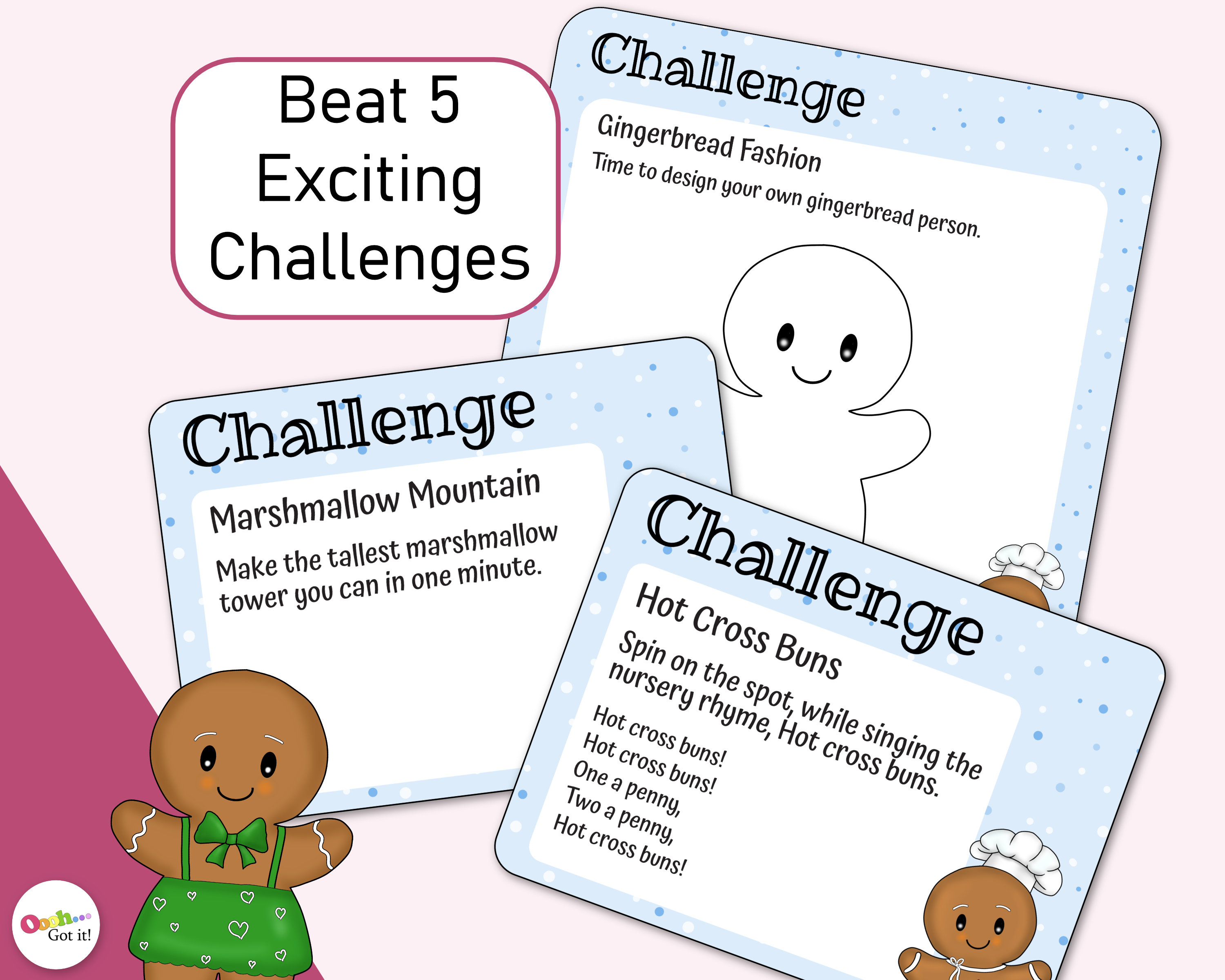 Gingerbread Man Treasure Hunt, a Cute Printable Kids Festive Baking ...