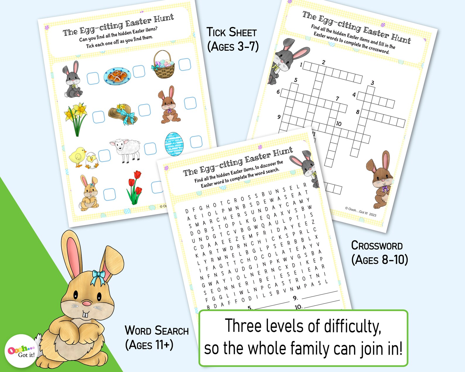 Easter Scavenger Hunt, a Printable Easter Egg Picture Matching Family ...