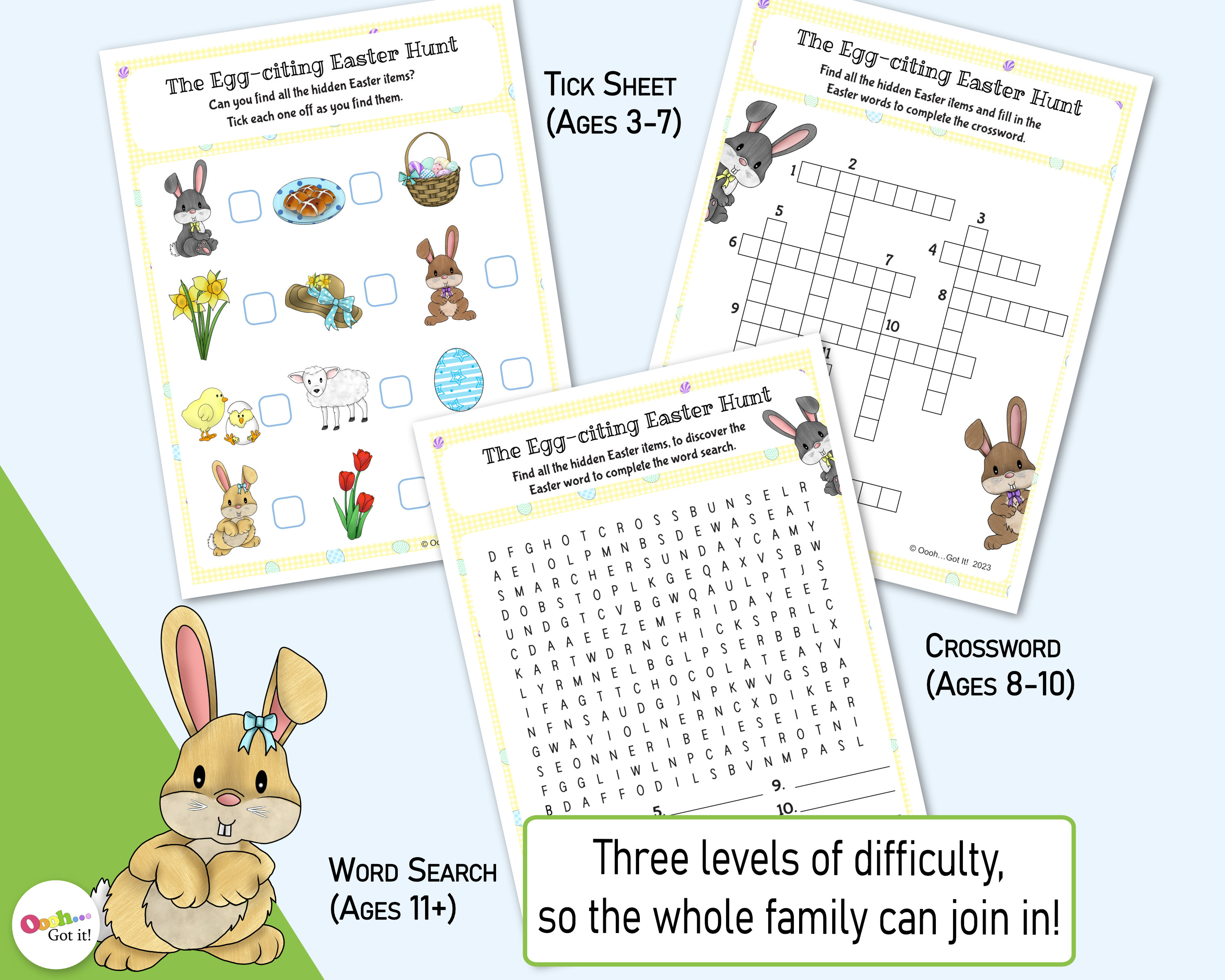 Easter Scavenger Hunt, a Printable Easter Egg Picture Matching Family ...