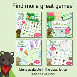 Teddy Bears Picnic Scavenger Hunt, a Printable Picture Matching Family ...
