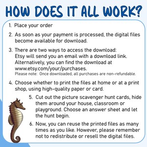 Under the Sea Picture Scavenger Hunt, a Printable Education & Fun Ocean ...