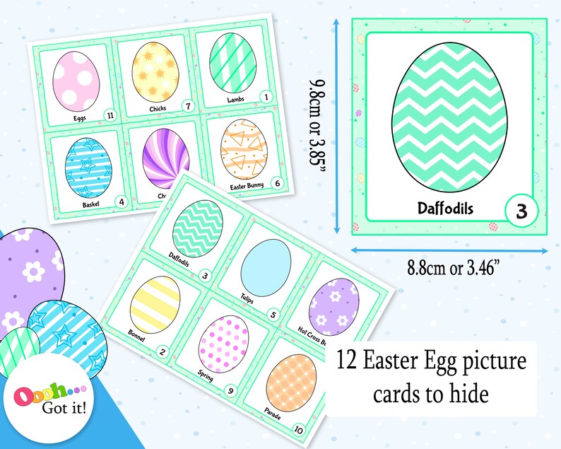 Easter Egg Scavenger Hunt Printable Spring Picture Matching - Etsy