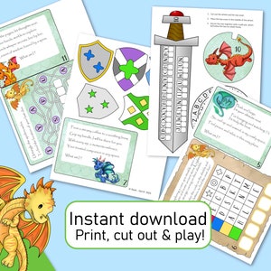 Dragon Treasure Hunt, an Indoor Printable Fantasy Medieval Knight ...
