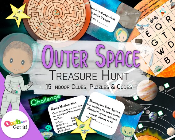 Space Treasure Hunt a Indoor Printable Family Adventure | Etsy UK