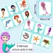 Mermaid Scavenger Hunt, a Cute Printable Under the Sea Picture Matching ...