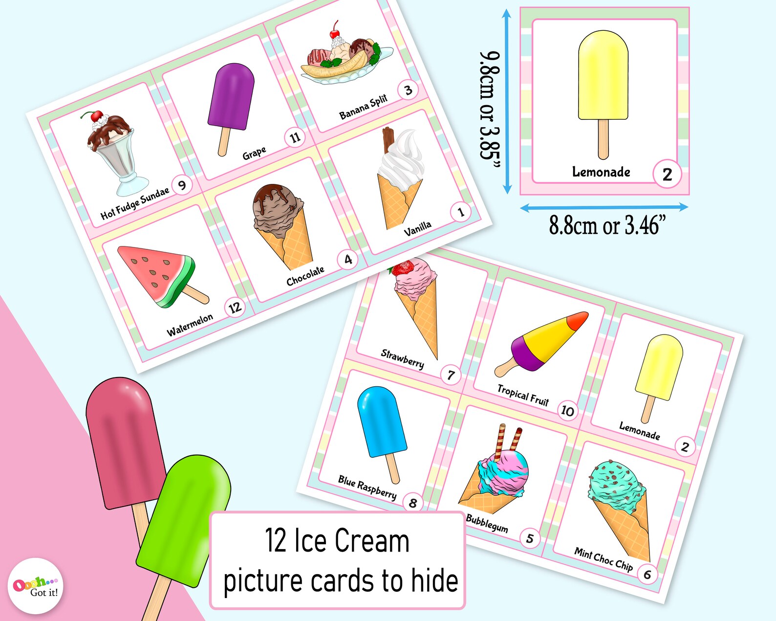Ice Cream Picture Scavenger Hunt, a Printable Sweet Party Game, Summer ...