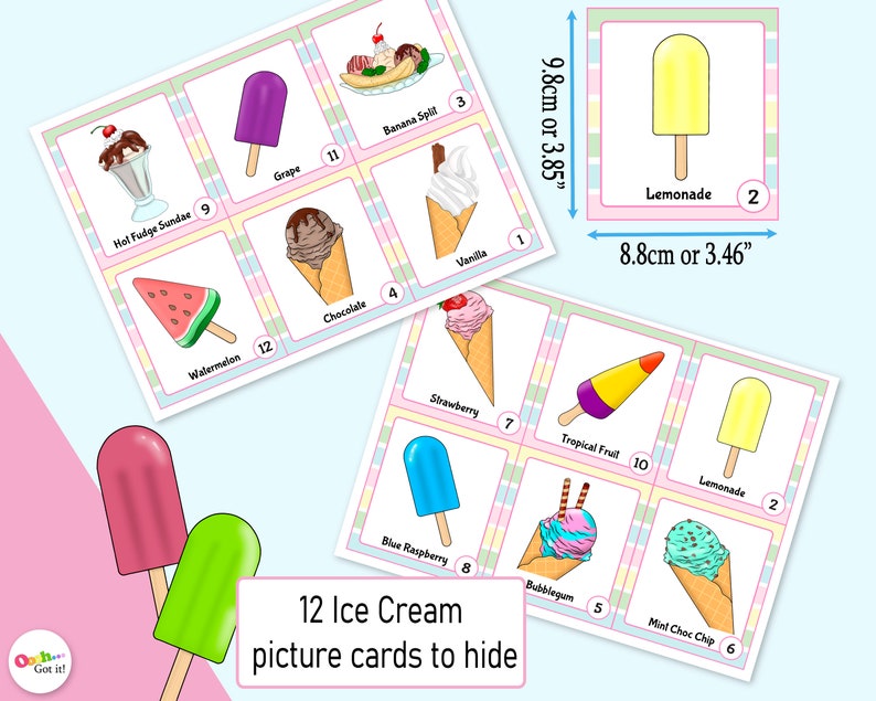 Ice Cream Picture Scavenger Hunt, a Printable Sweet Party Game, Summer ...