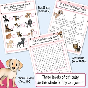 Dog Scavenger Hunt, a Printable Puppy Picture Matching Game, Hide ...
