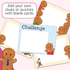 Gingerbread Man Treasure Hunt, a Cute Printable Kids Festive Baking ...