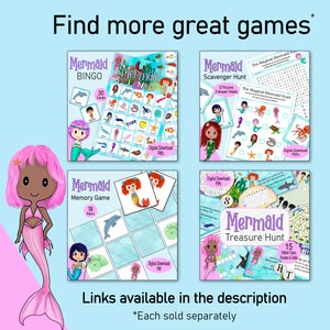 Mermaid Treasure Hunt. A Indoor Printable Kids Scavenger Hunt, Escape ...