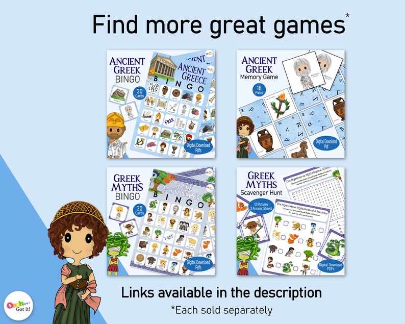 Ancient Greece Scavenger Hunt, a Printable History Game, for a Greek ...