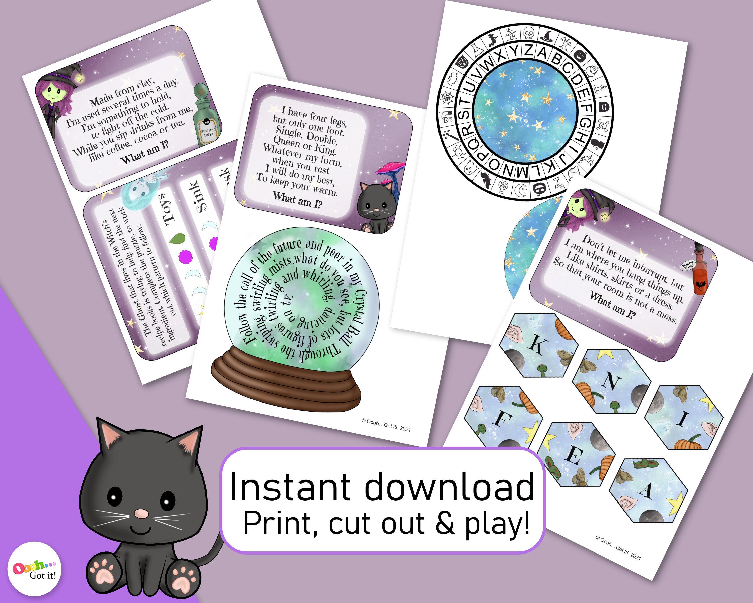 Witch Treasure Hunt, a Indoor Printable, Family Scavenger Hunt, With ...