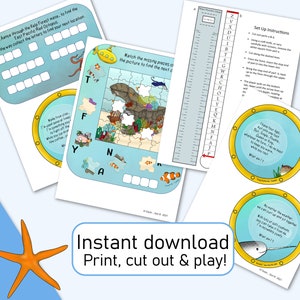 Under the Sea Treasure Hunt, a Printable, Indoor, Scavenger Hunt, a ...